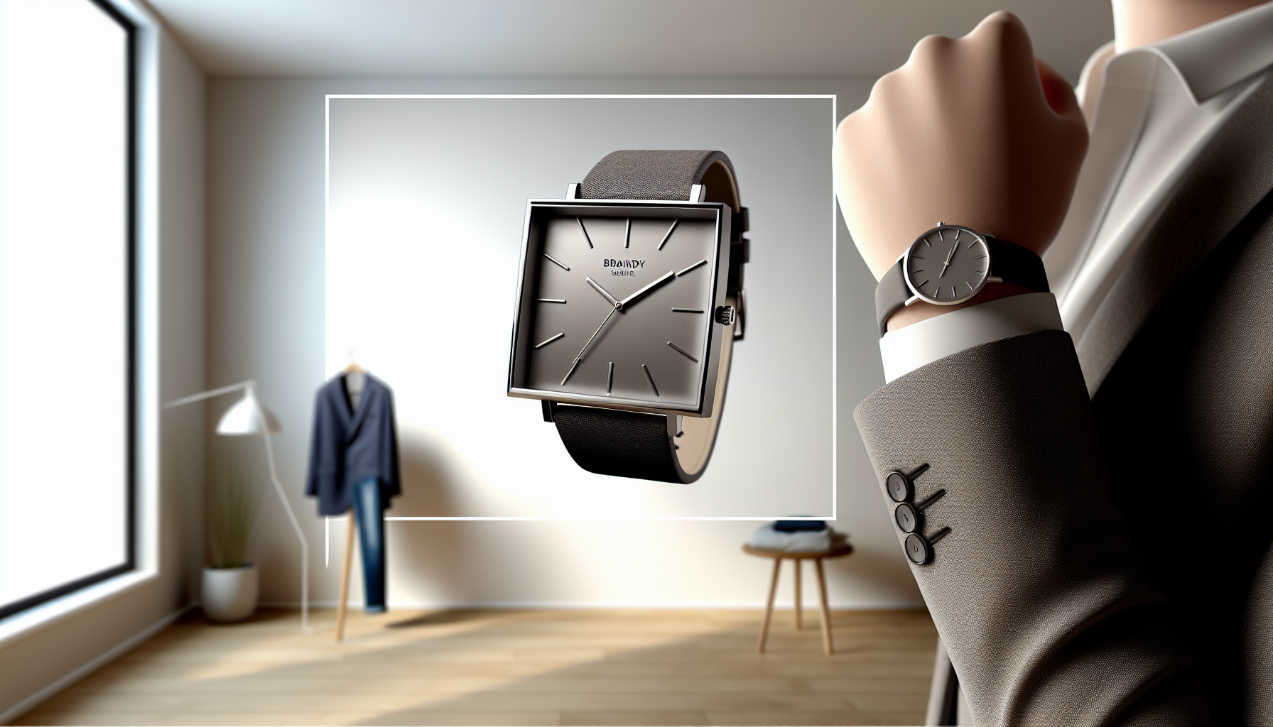 Luxury brand man watch square: elegance and style await you